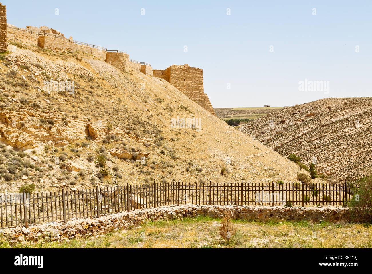 in the mountain of eden jordan the view from the antique castle Stock ...