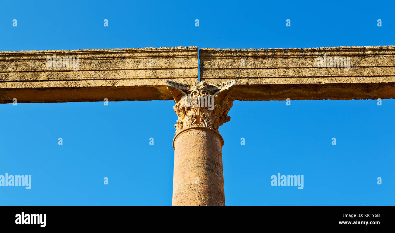 in jerash jordan the antique column and archeological site classical ...