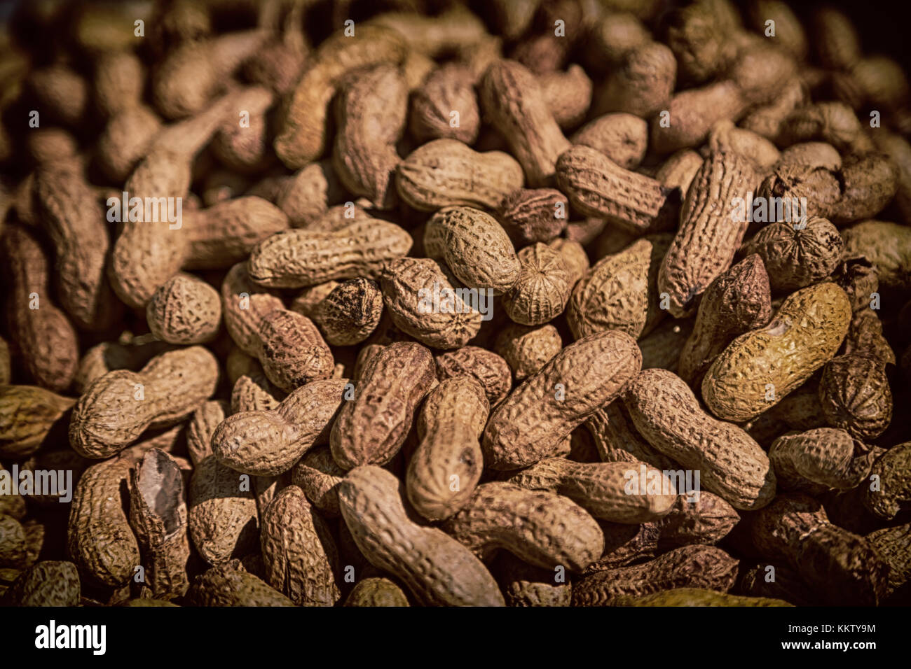 in the market lots of peanuts like concept of healthy food and snack ...