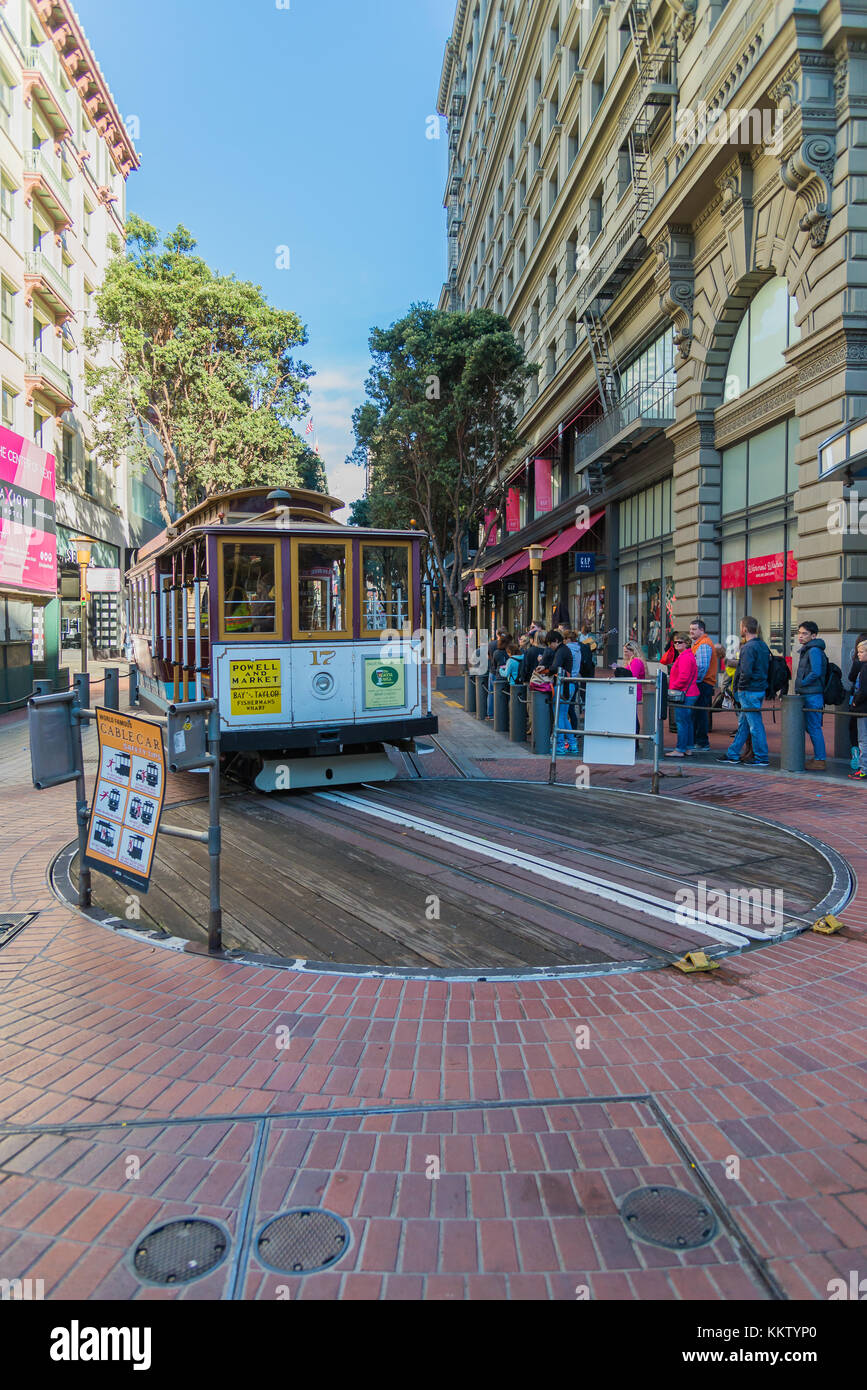 Famous Historic traditional cable car in San Francisco Stock Photo - Alamy