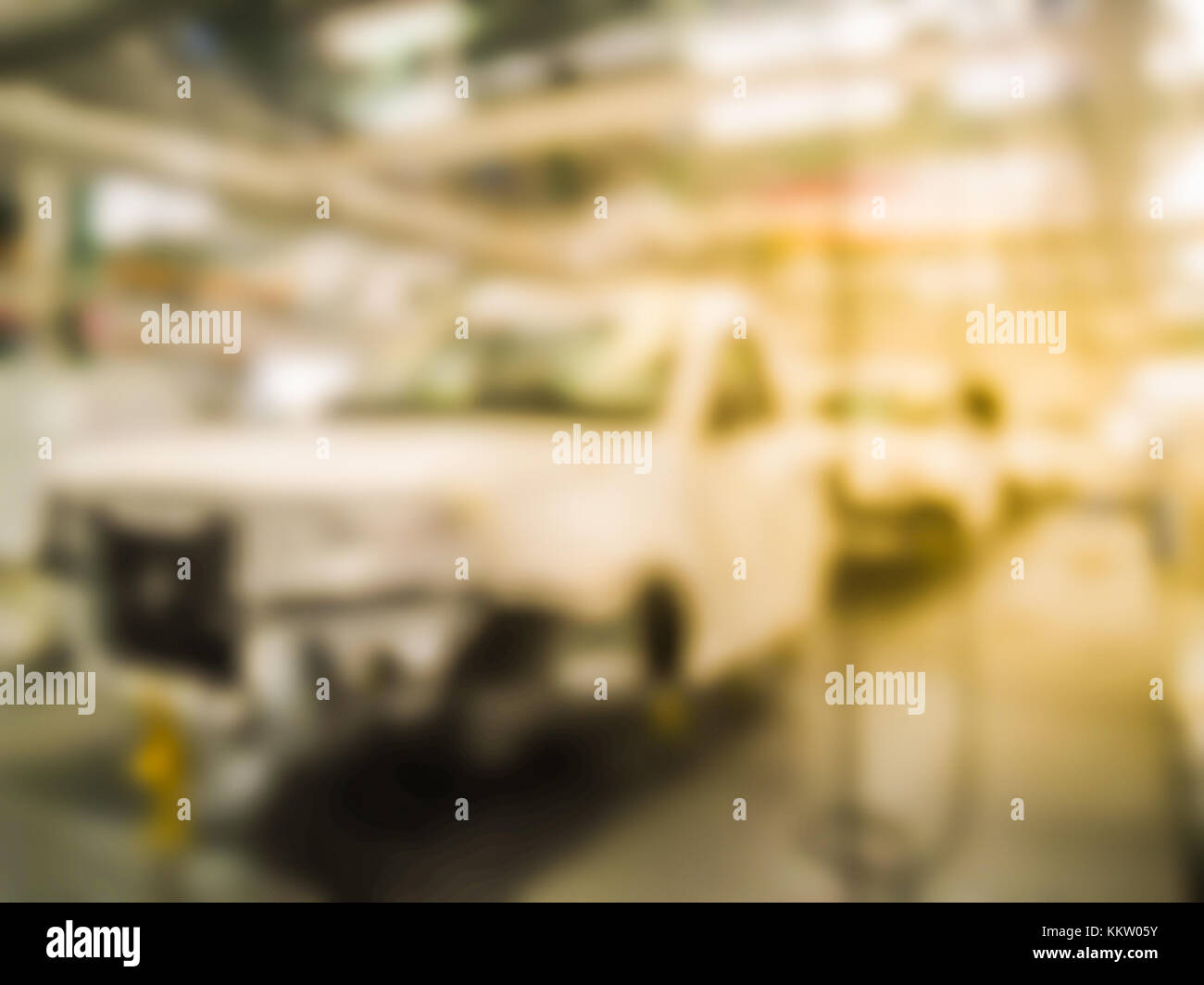 Abstract blured Assembly process of car cab for Automotive industrial ...