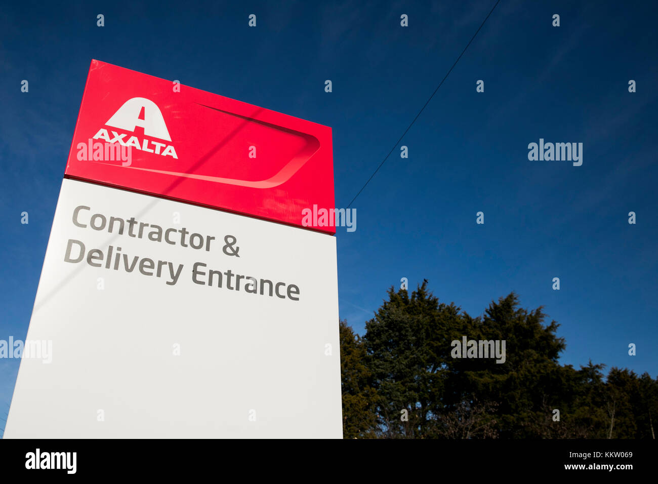 A logo sign outside of a facility occupied by Axalta Coating Systems in ...