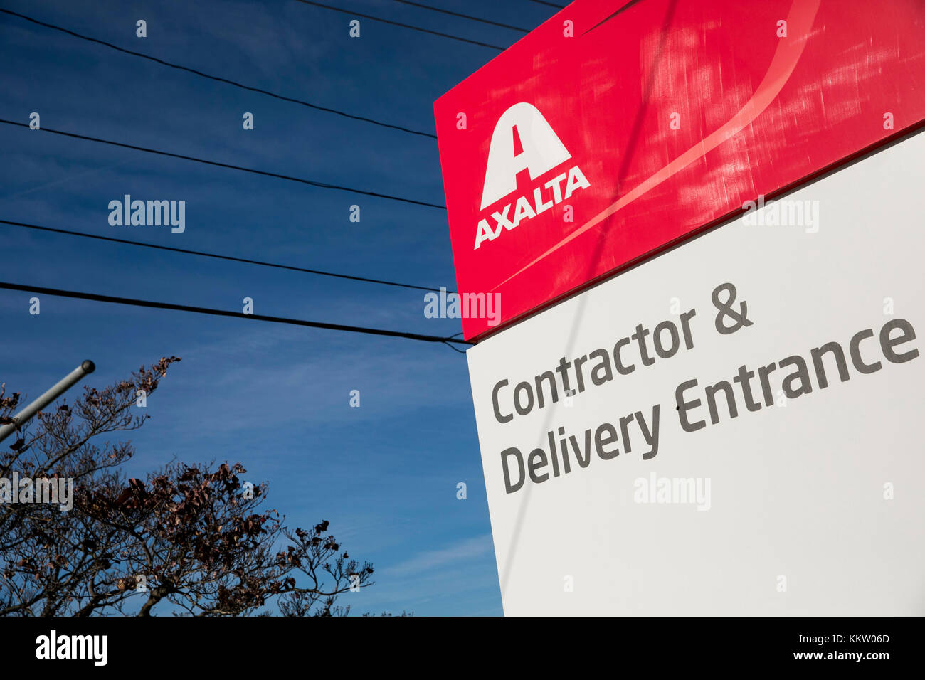 A logo sign outside of a facility occupied by Axalta Coating Systems in ...