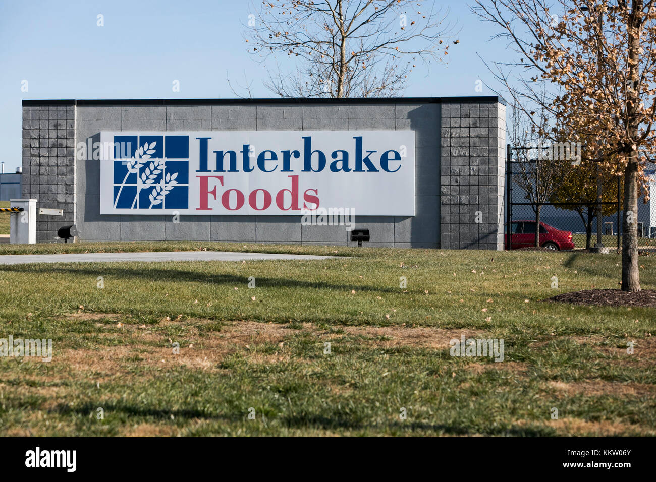 A logo sign outside of a facility occupied by Interbake Foods in Front ...