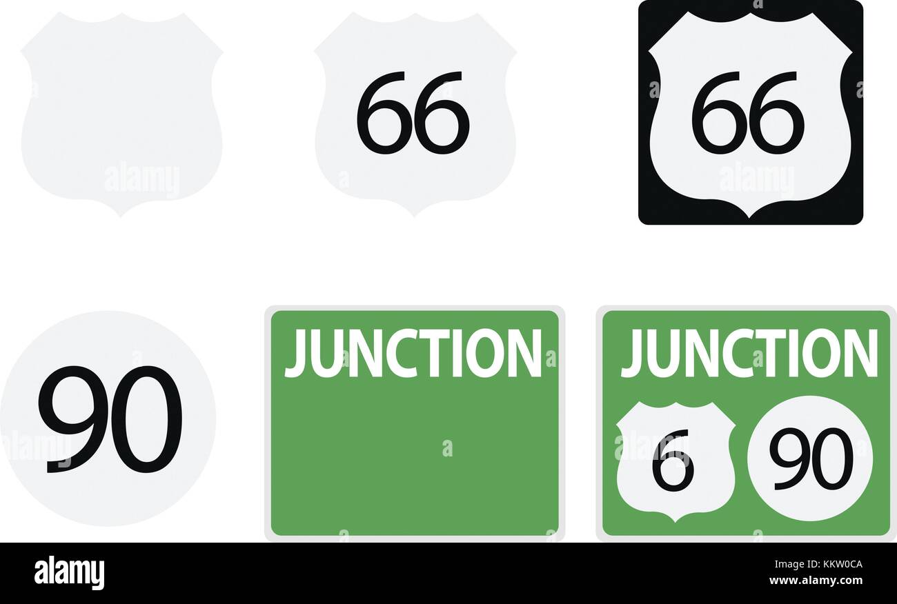 Interstate 90 road signs hi-res stock photography and images - Alamy