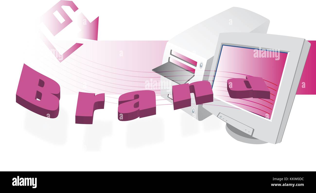 image of brand on computer screen Stock Photo - Alamy