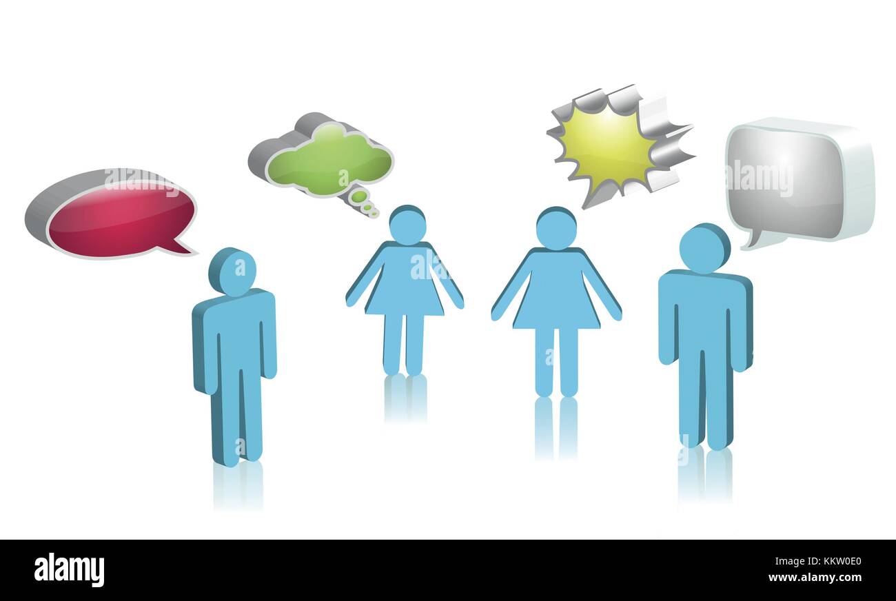 image of people with thought bubble Stock Photo - Alamy