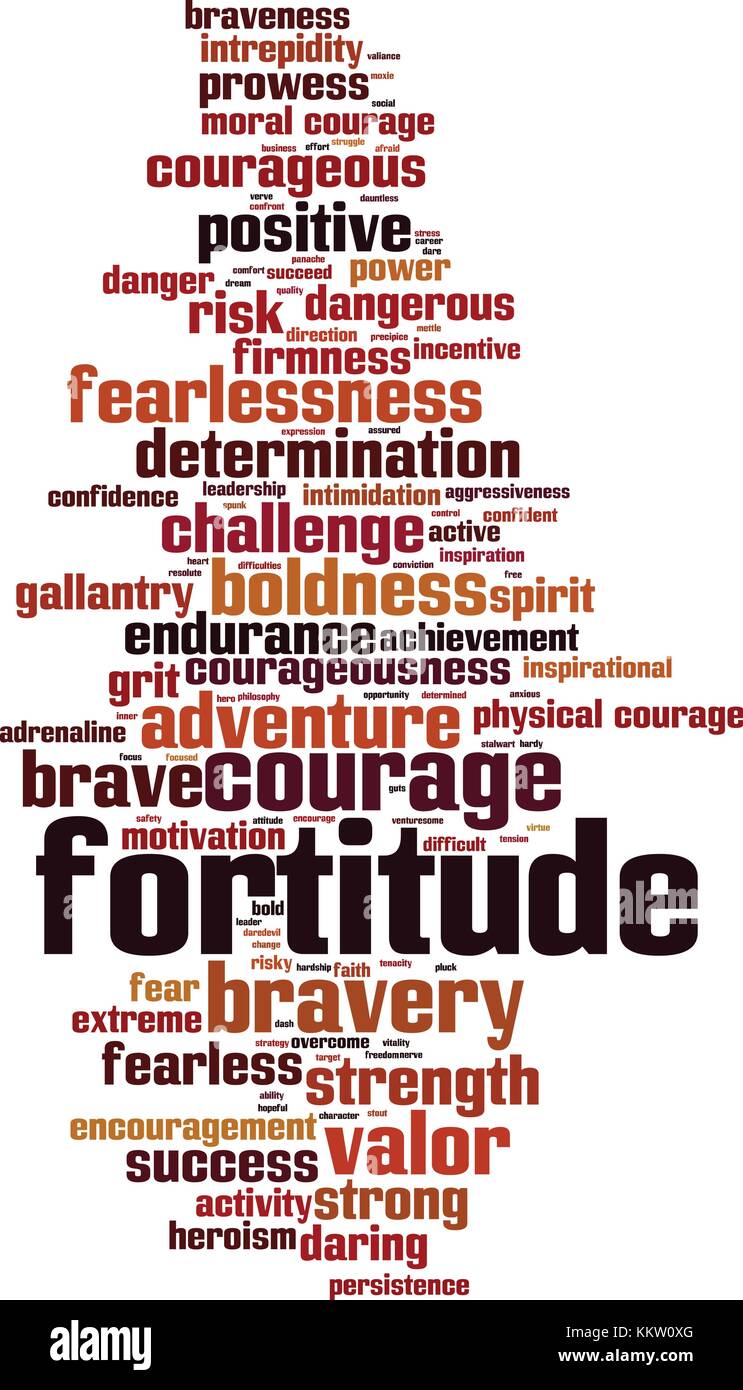 Fortitude word cloud concept. Vector illustration Stock Vector Image ...