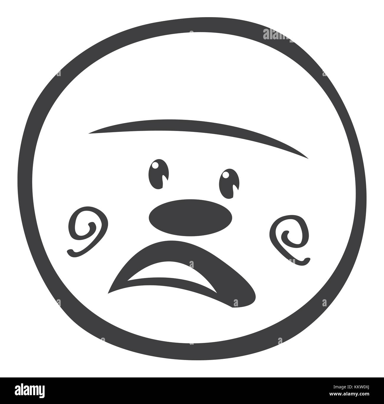 Human face emoticon winking expression hi-res stock photography and ...