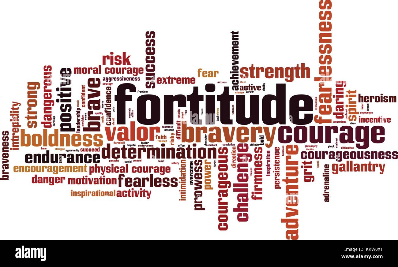 Fortitude word cloud concept. Vector illustration Stock Vector Image ...