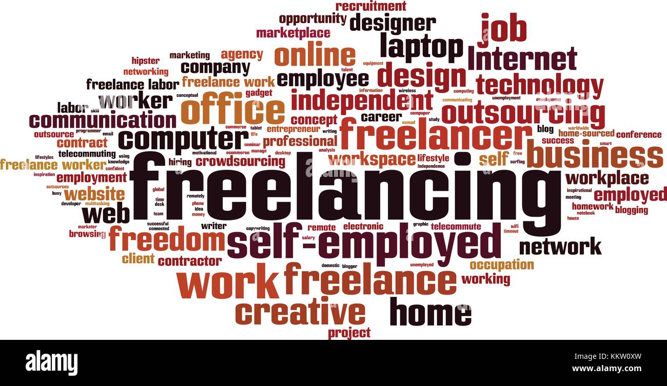 Freelancing word cloud concept. Vector illustration Stock Vector Image ...