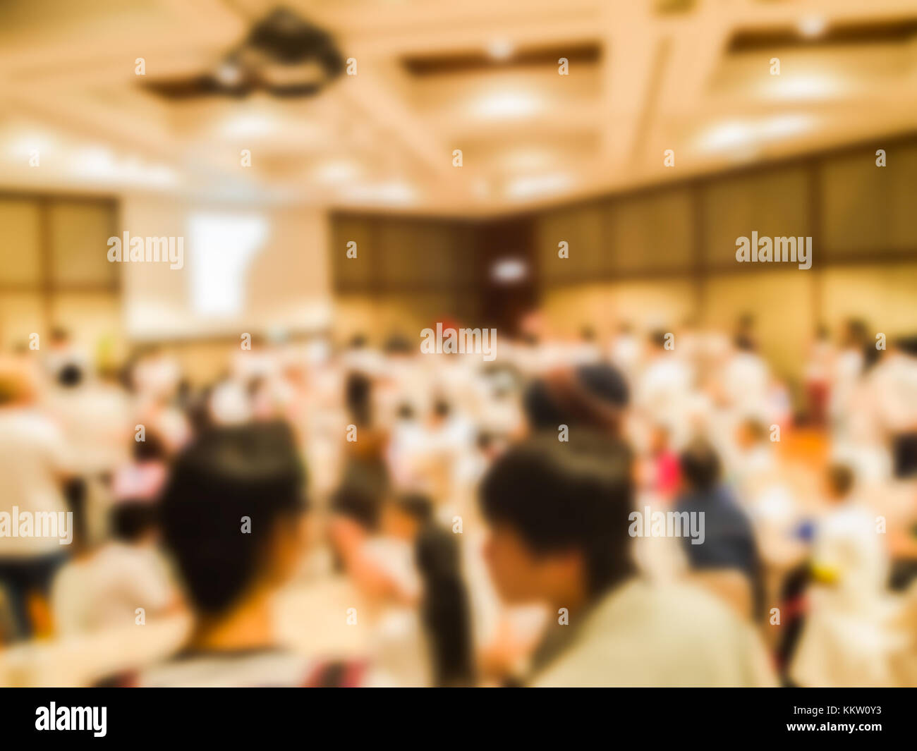 Abstract blurred Business conference meeting in Seminar room with ...