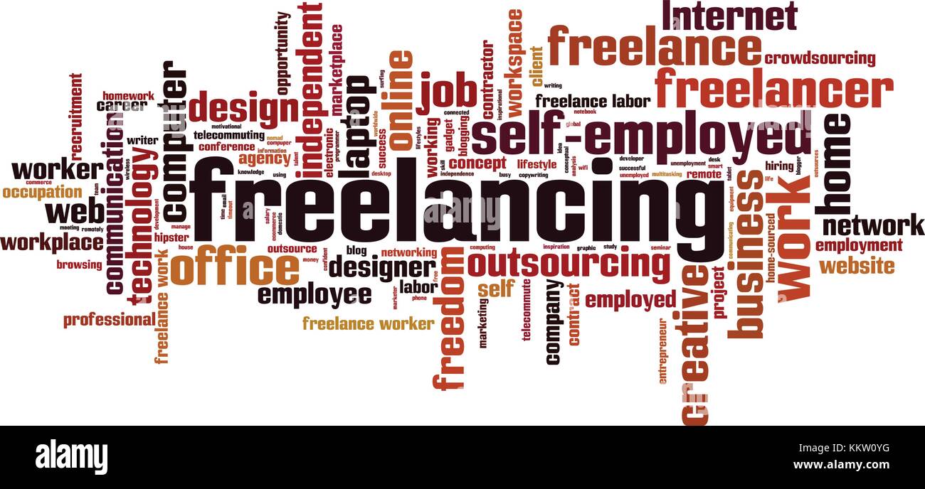 Freelancing word cloud concept. Vector illustration Stock Vector Image ...