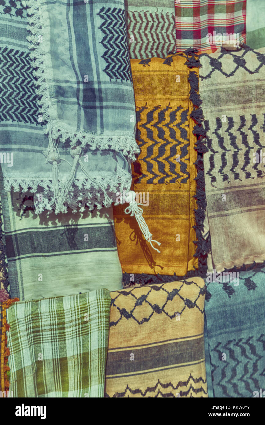 the texture of the cotton traditional symbolic arabian scarf like ...