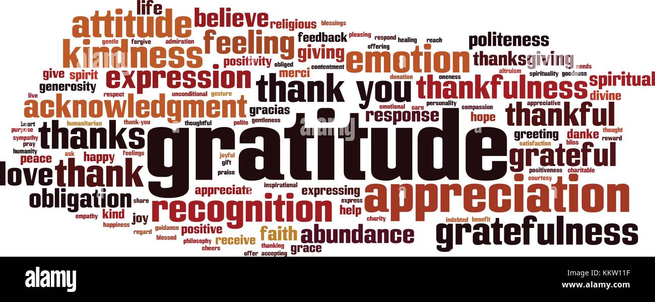 Gratitude word cloud concept. Vector illustration Stock Vector Image ...