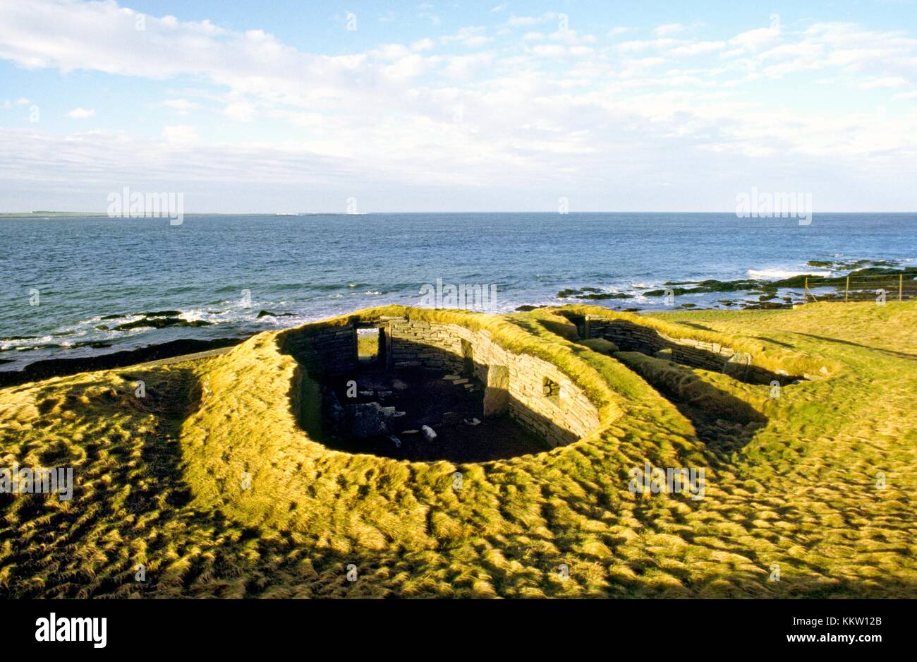The Knap of Howar. Prehistoric stone house on island of Papa Westray ...