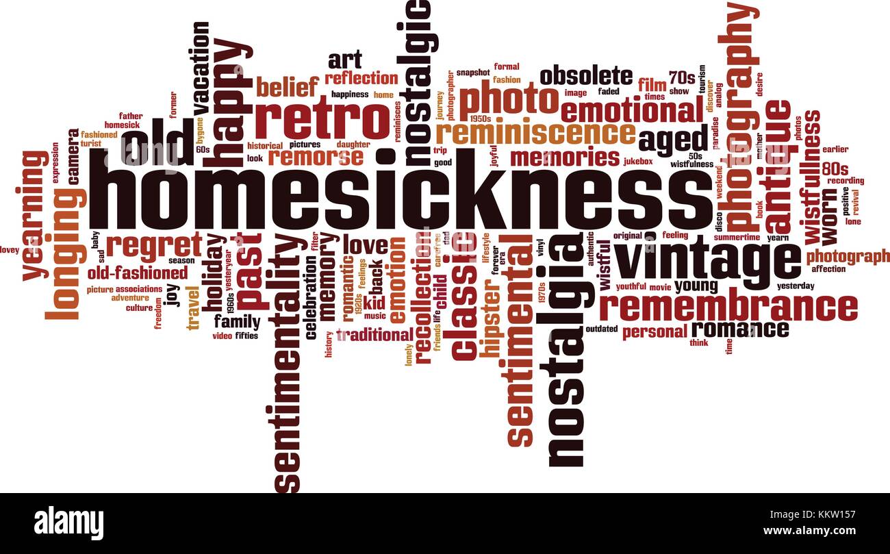 Homesickness word cloud concept. Vector illustration Stock Vector Image ...