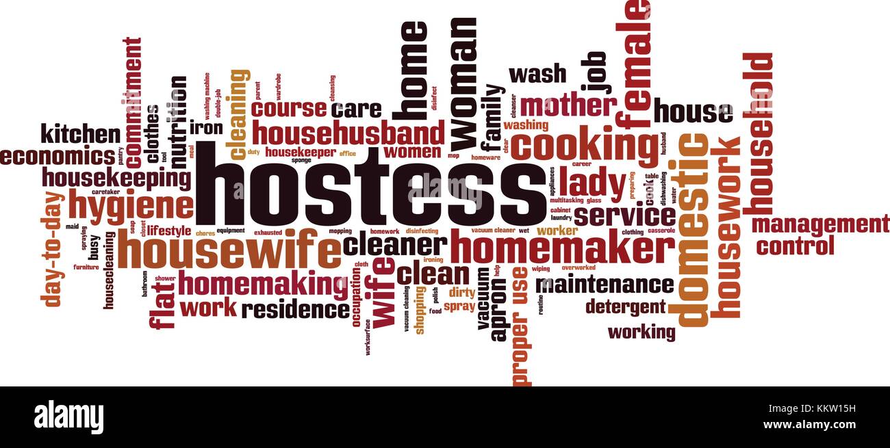 Hostess word cloud concept. Vector illustration Stock Vector Image ...