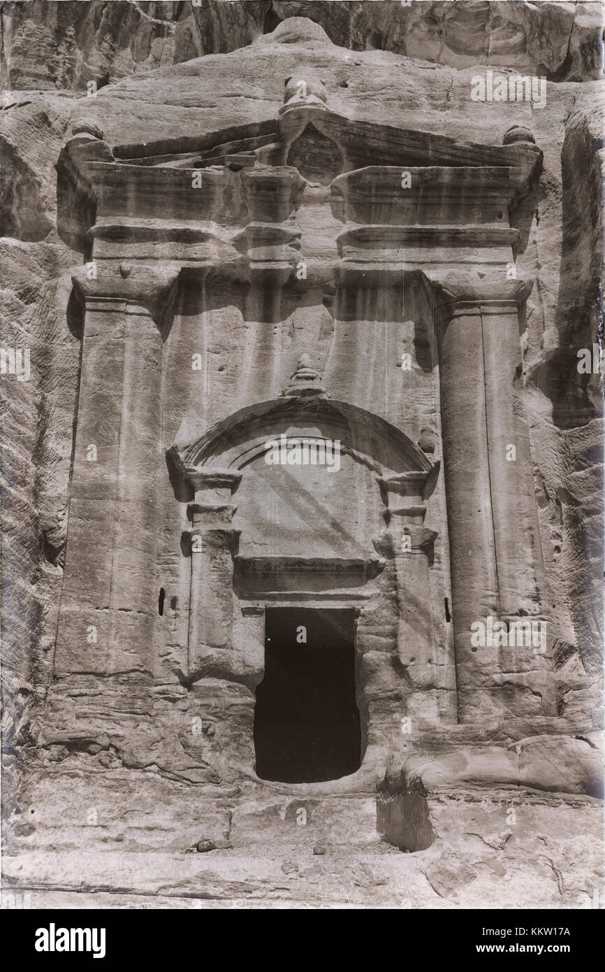 tomb in the antique site of petra in jordan the beautiful wonder of the ...