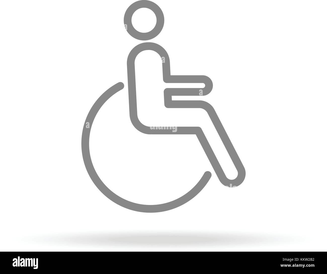 Disabled Icon In Trendy Thin Line Style Isolated On White Background ...