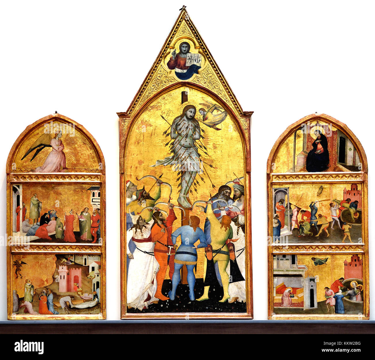 Triptych of Saint Sebastian, 1350-1375 Giovanni del Biondo ( He was ...