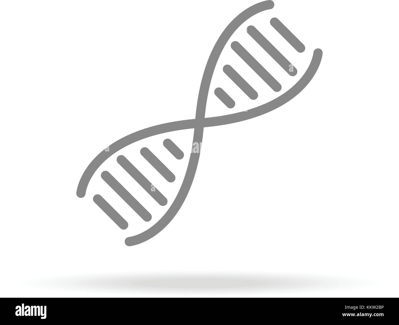 DNA, Genetics Icon In Trendy Thin Line Style Isolated On White ...