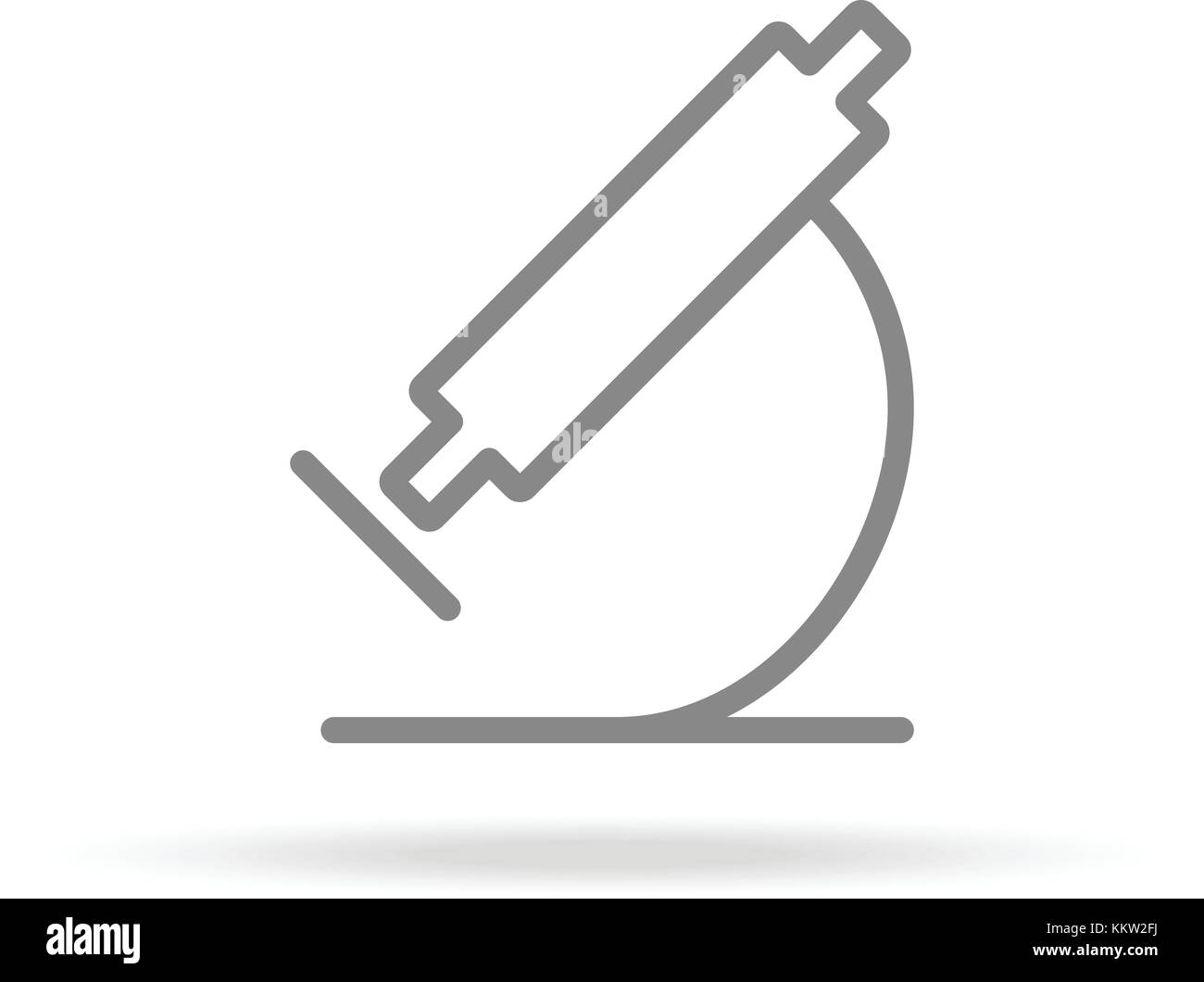 Microscope, Medical Research Icon In Trendy Thin Line Style Isolated On ...
