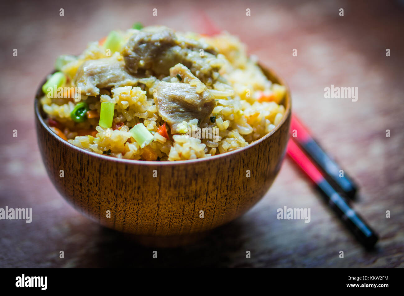 Rice With Chicken And Vegetables Stock Photo - Alamy