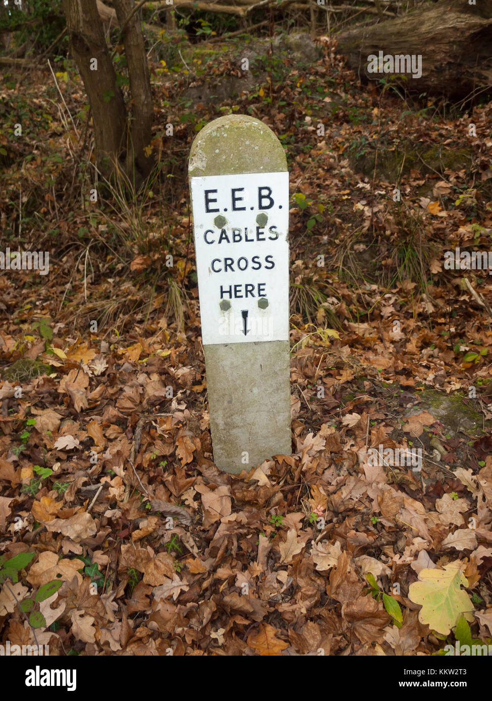 Underground cable warning sign hi-res stock photography and images - Alamy