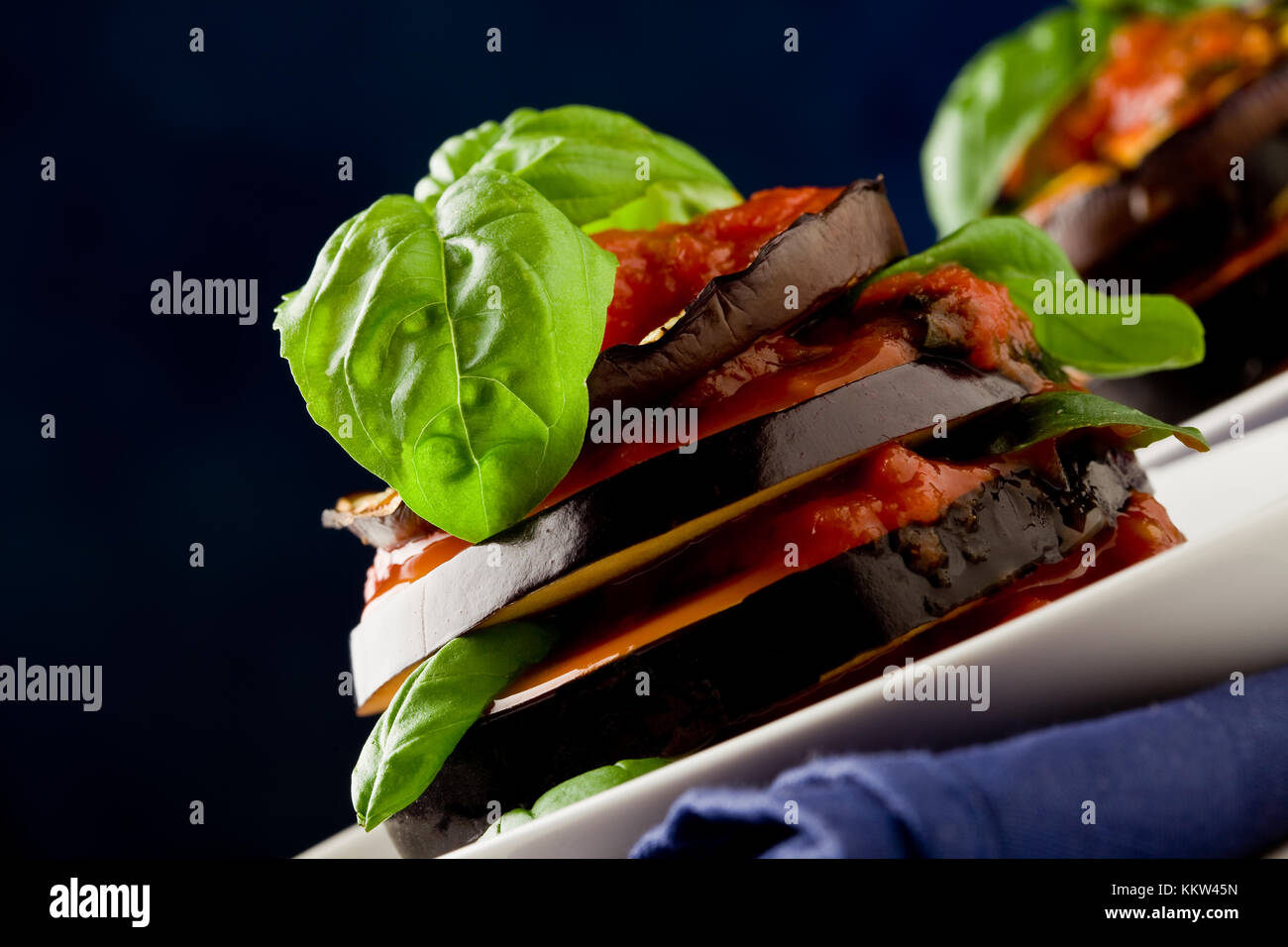 photo of delicious aubergine dish with tomato sauce called parmigiana ...