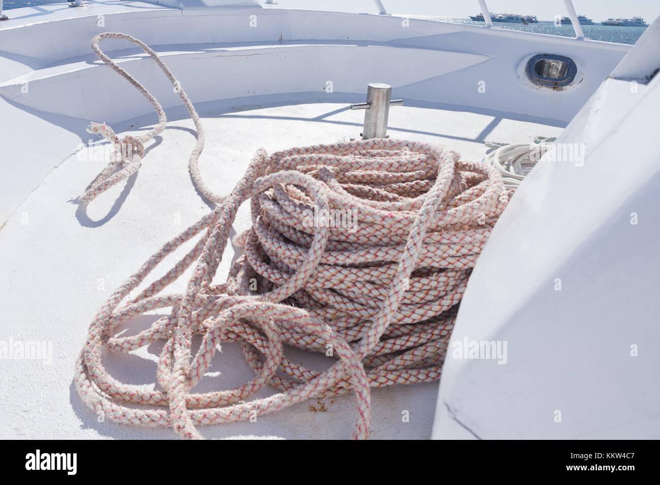close up of boat rope Stock Photo - Alamy