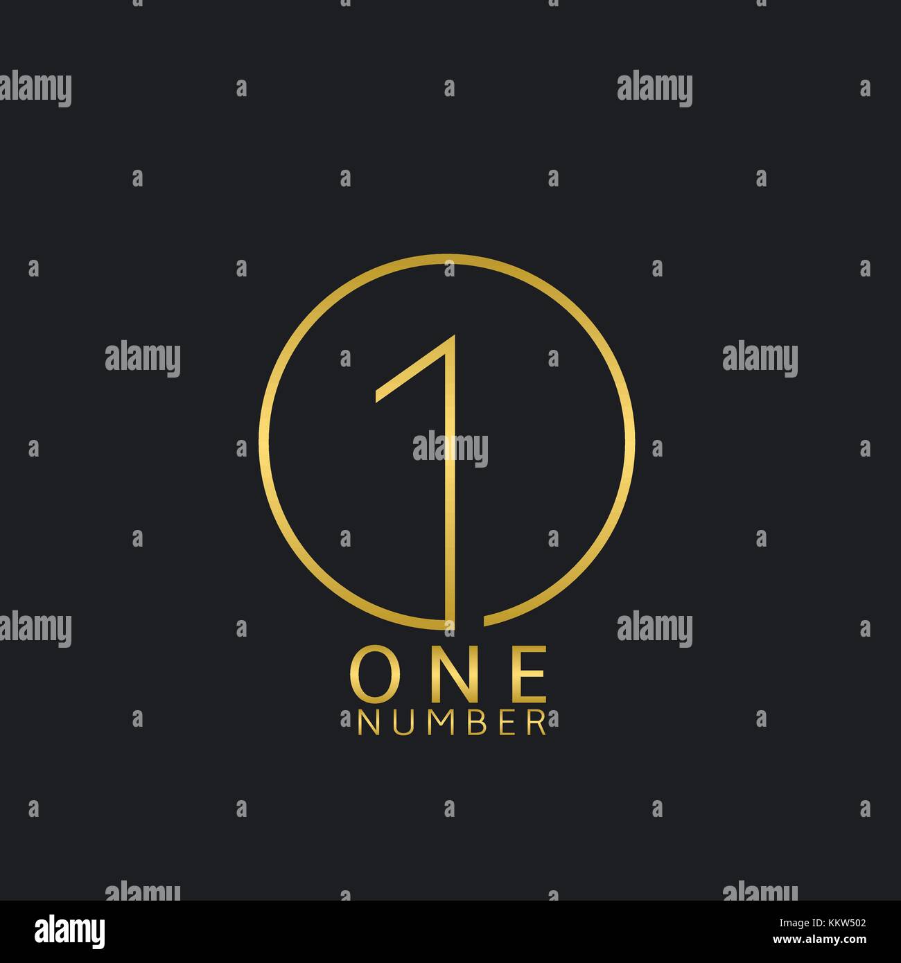 Number one label. Golden first place logo emblem Stock Vector Image ...