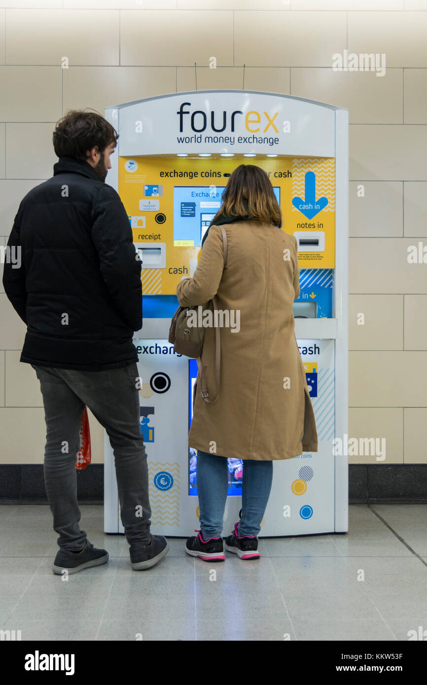 A Fourex self-service World Money foreign exchange machine at ...