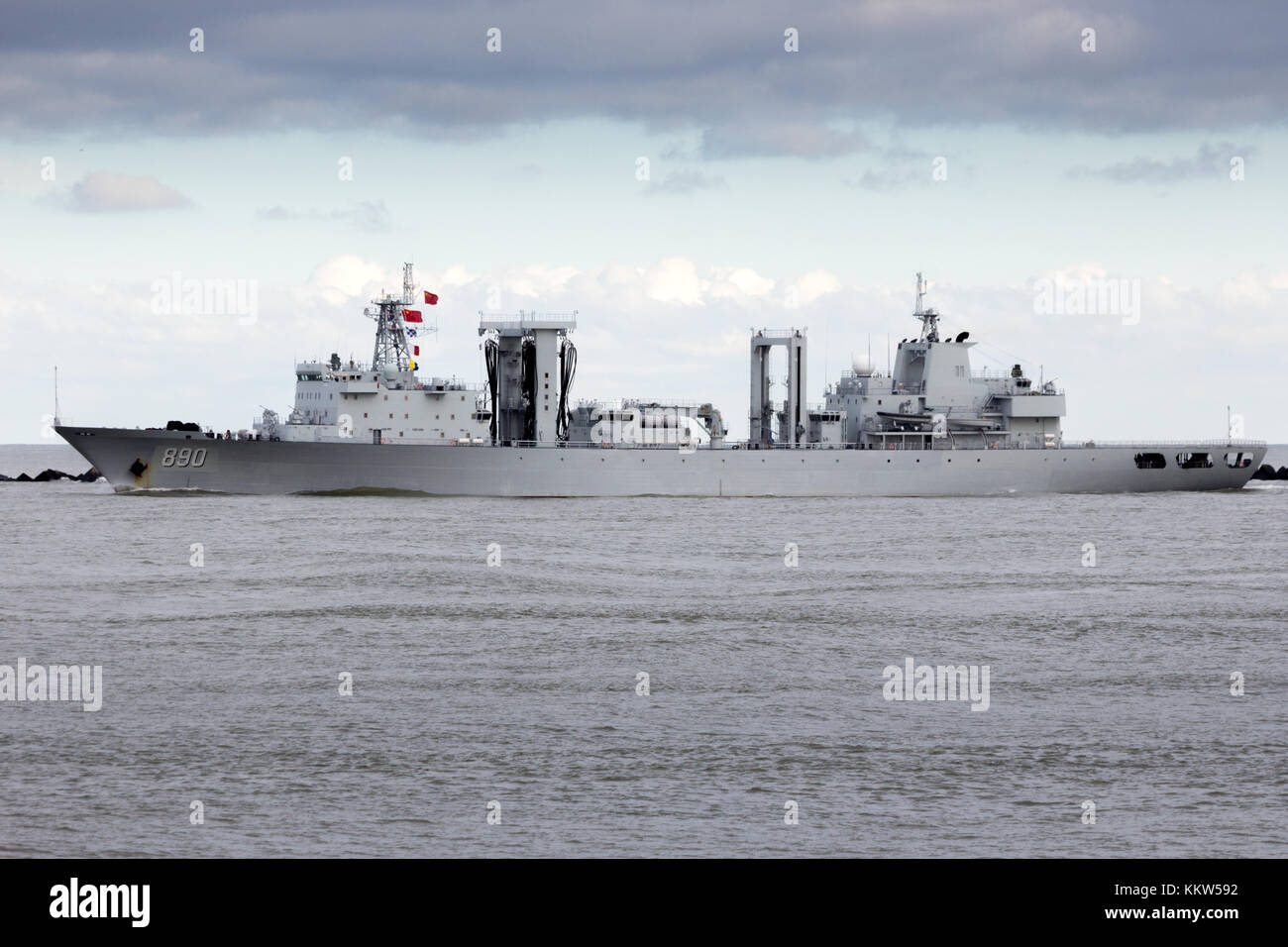 ROTTERDAM - JAN 30, 2015: Chinese Navy Type 903 replenishment ship (890 ...