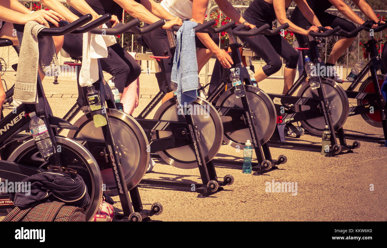 Legs moving during a workout of spinning -----Imperia, IM, Italy - May ...