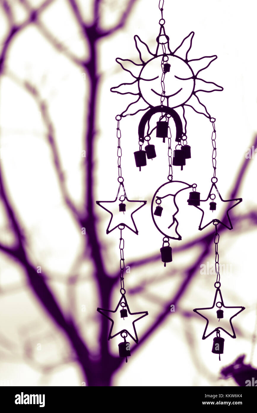 iron composition depicting a sun moon and stars Stock Photo - Alamy