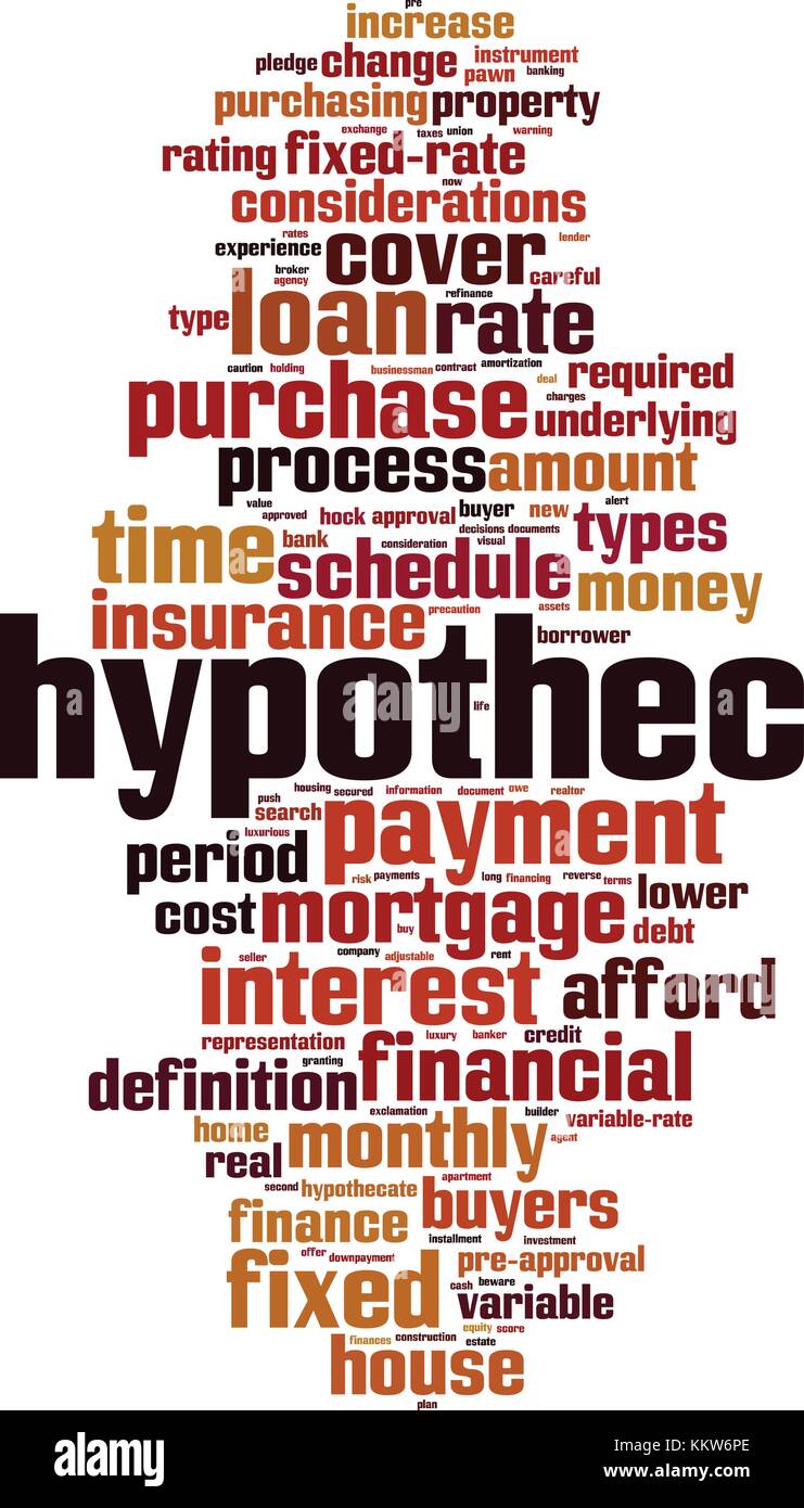 Hypothec word cloud concept. Vector illustration Stock Vector Image ...