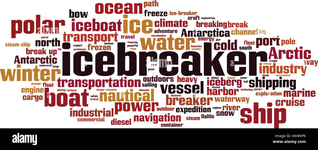 Icebreaker word cloud concept. Vector illustration Stock Vector Image ...
