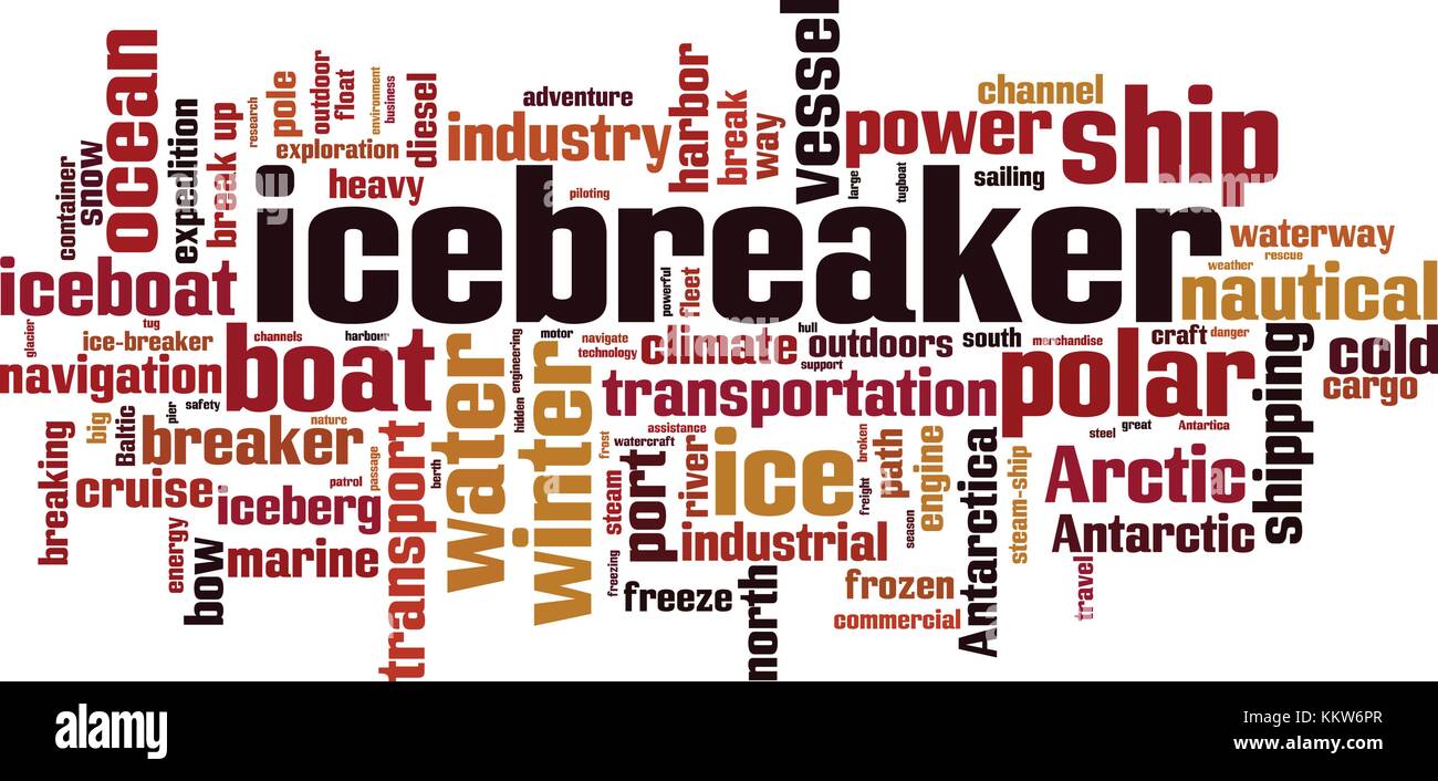 Icebreaker word cloud concept. Vector illustration Stock Vector Image ...