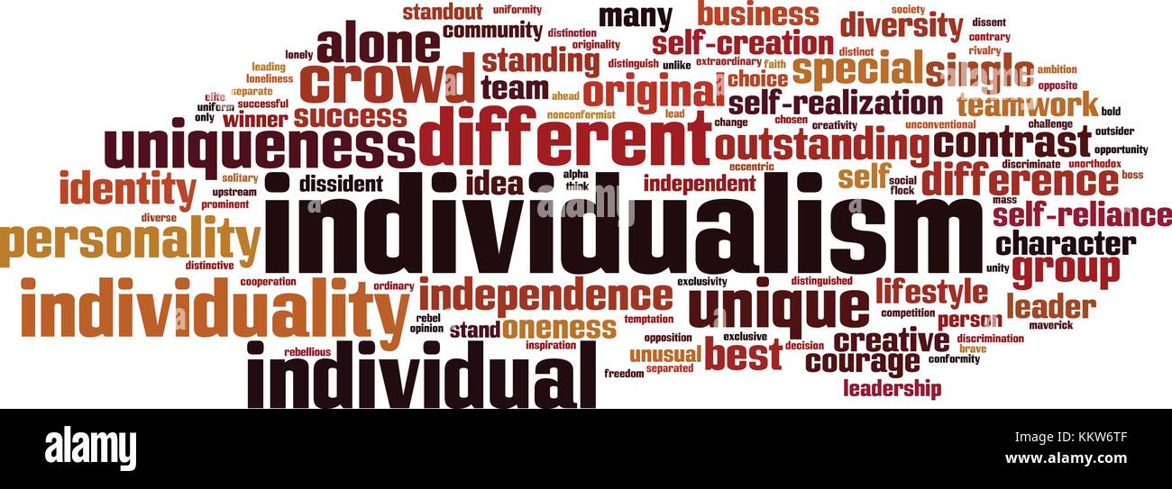 Individualism word cloud concept. Vector illustration Stock Vector ...