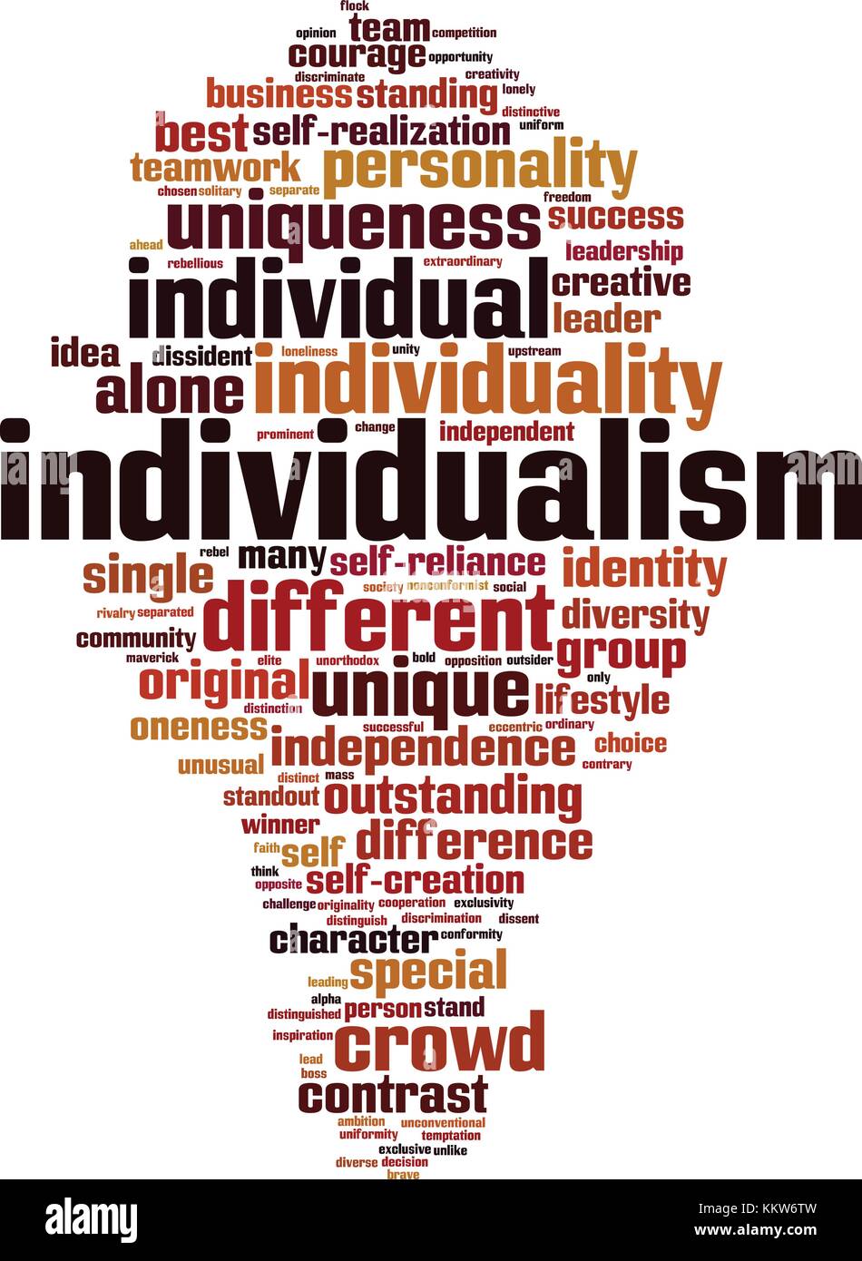 Individualism word cloud concept. Vector illustration Stock Vector ...