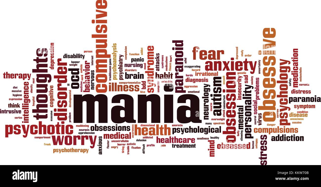 Mania word cloud concept. Vector illustration Stock Vector Image & Art ...