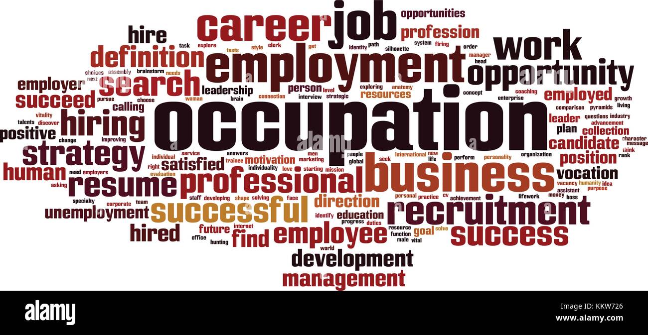 Occupation word cloud concept. Vector illustration Stock Vector Image ...