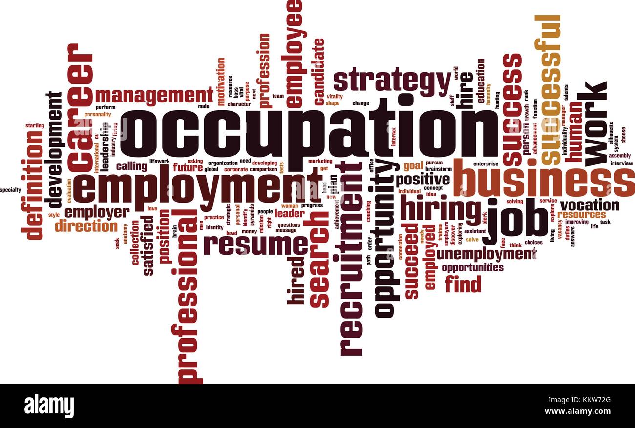 Occupation word cloud concept. Vector illustration Stock Vector Image ...