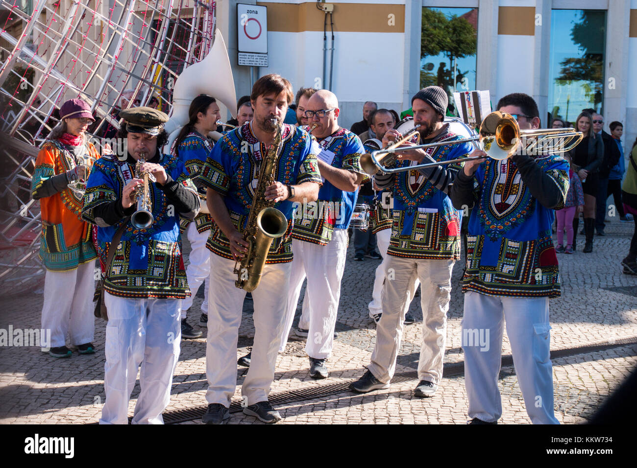 FARO, PORTUGAL - 1st DECEMBER : The arrival of Santa Claus parade in ...