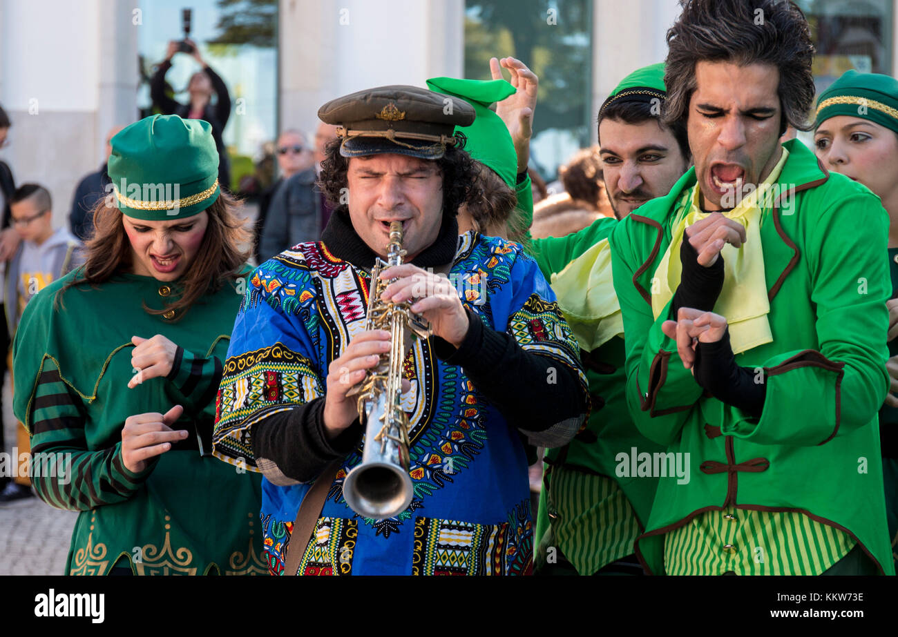 FARO, PORTUGAL - 1st DECEMBER : The arrival of Santa Claus parade in ...