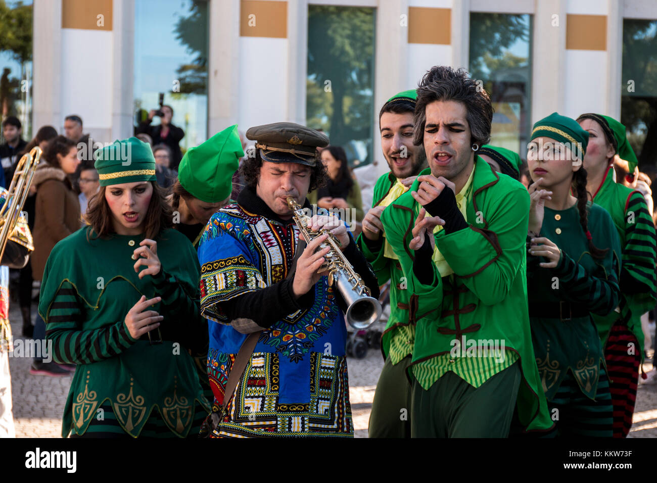 FARO, PORTUGAL - 1st DECEMBER : The arrival of Santa Claus parade in ...