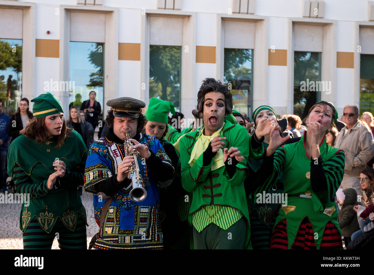 FARO, PORTUGAL - 1st DECEMBER : The arrival of Santa Claus parade in ...