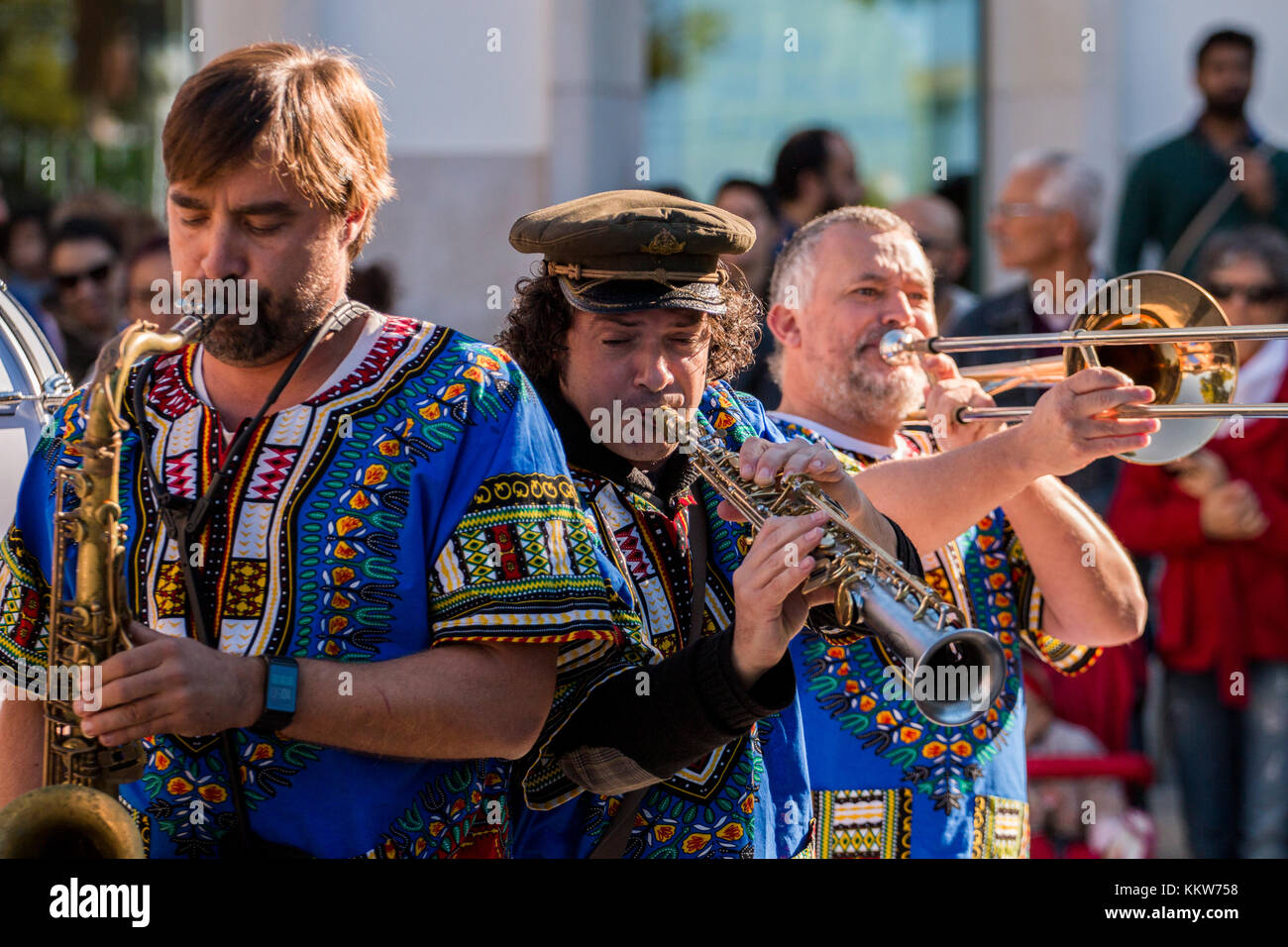 FARO, PORTUGAL - 1st DECEMBER : The arrival of Santa Claus parade in ...