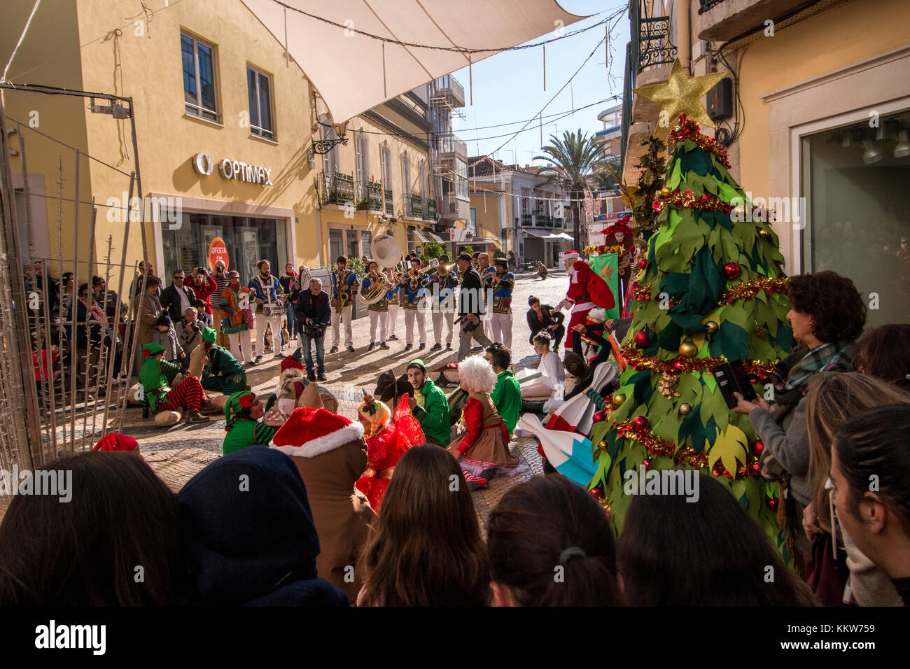 FARO, PORTUGAL - 1st DECEMBER : The arrival of Santa Claus parade in ...